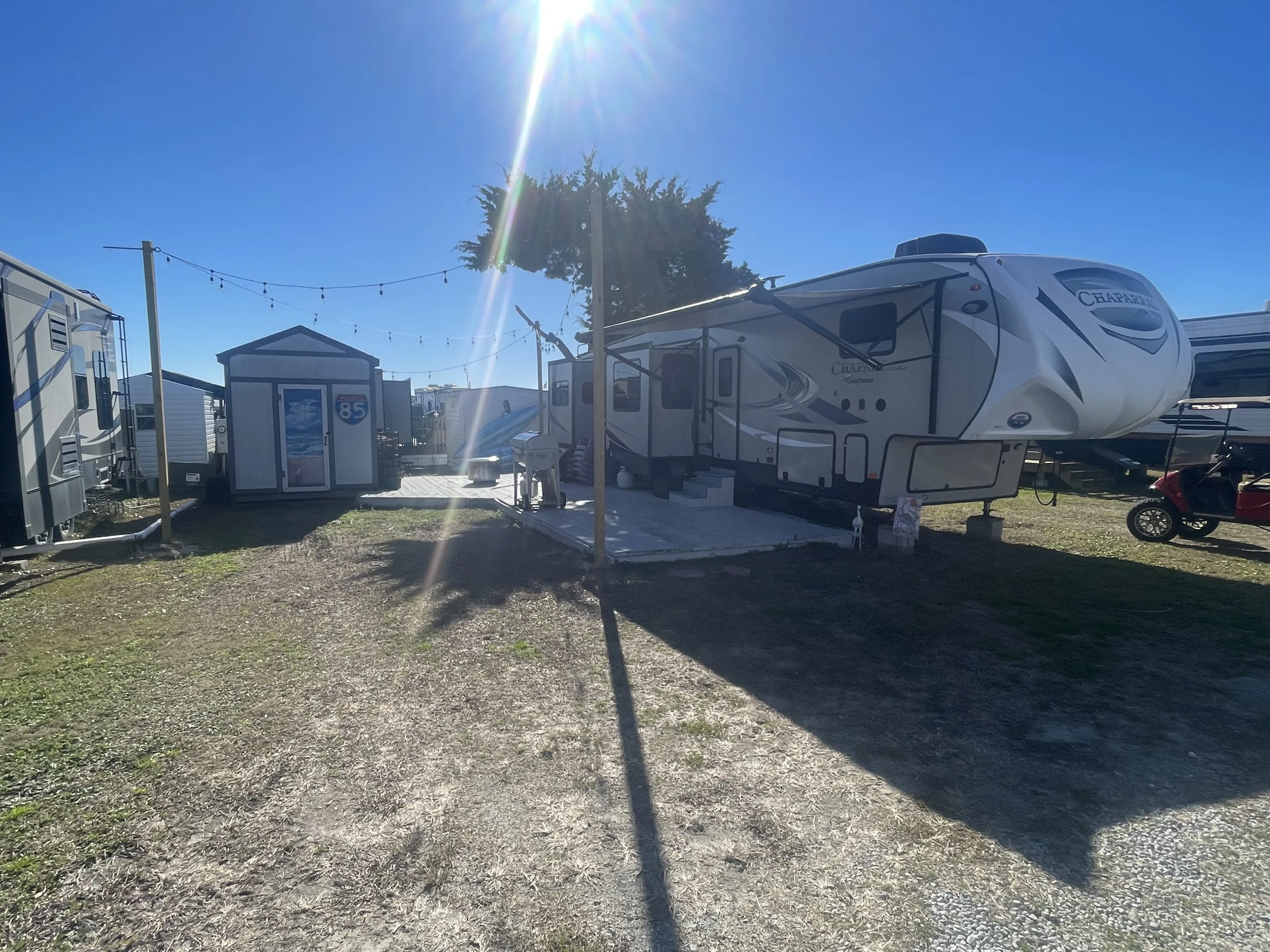 RV beach trailer with extras at Waterway RV in Cedar Point NC with ...